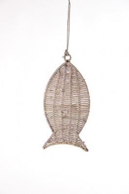 Hängender Rattan Fisch - Elas Dekoideen